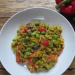 Gemüse-Eblypfanne mit Edamame und einer Cashew-Curry Sauce | Vegan Heaven