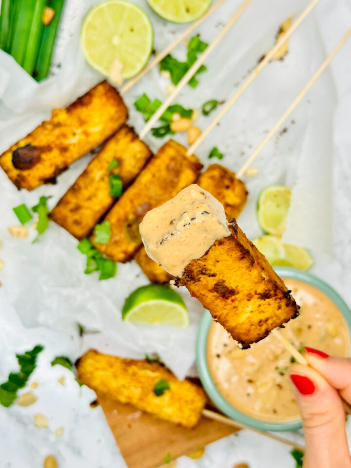 Tofu Saté mit Erdnusssauce | Vegan Heaven