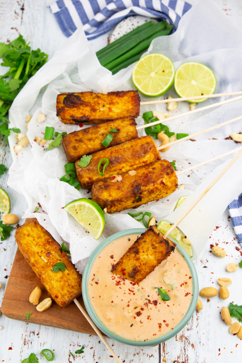 Tofu Saté mit Erdnusssauce | Vegan Heaven